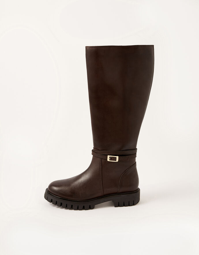 Sadie Leather Riding Boots Brown