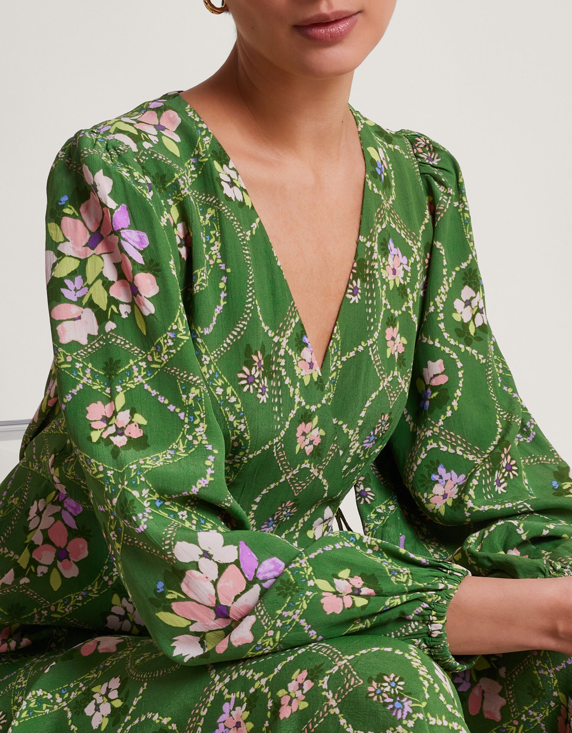 Kira Wrap Dress Green