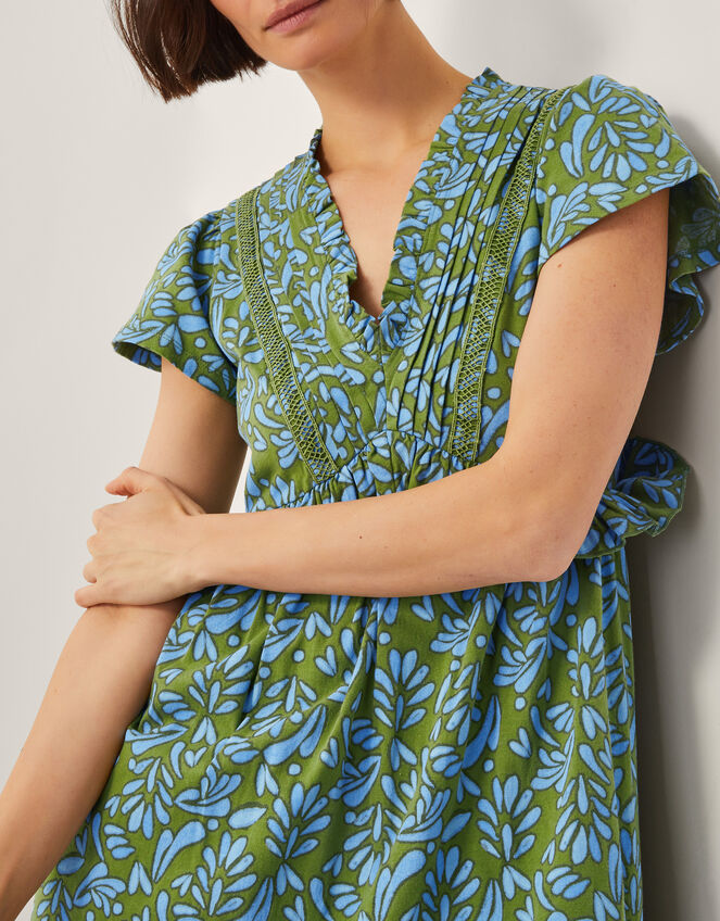 Bryony Print Jersey Midi Dress Green | Midi Dresses | Monsoon UK.