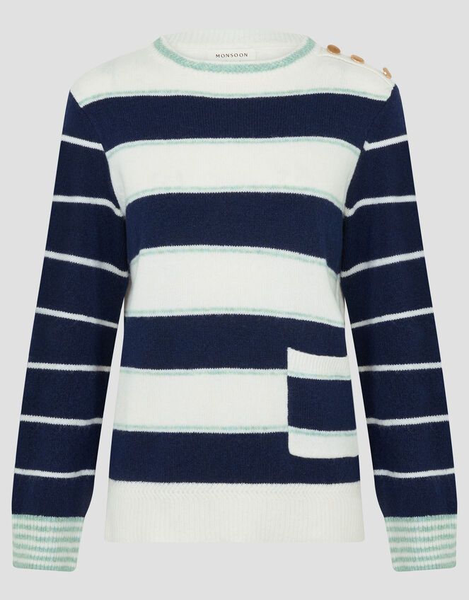 Sutton Stripe Jumper Blue | Jumpers | Monsoon UK.