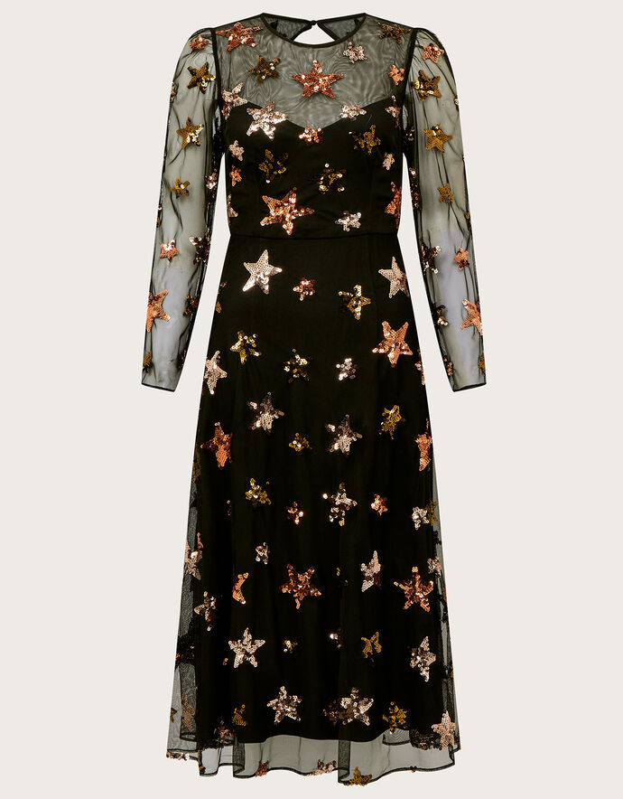 Jacque Star Midi Dress Black