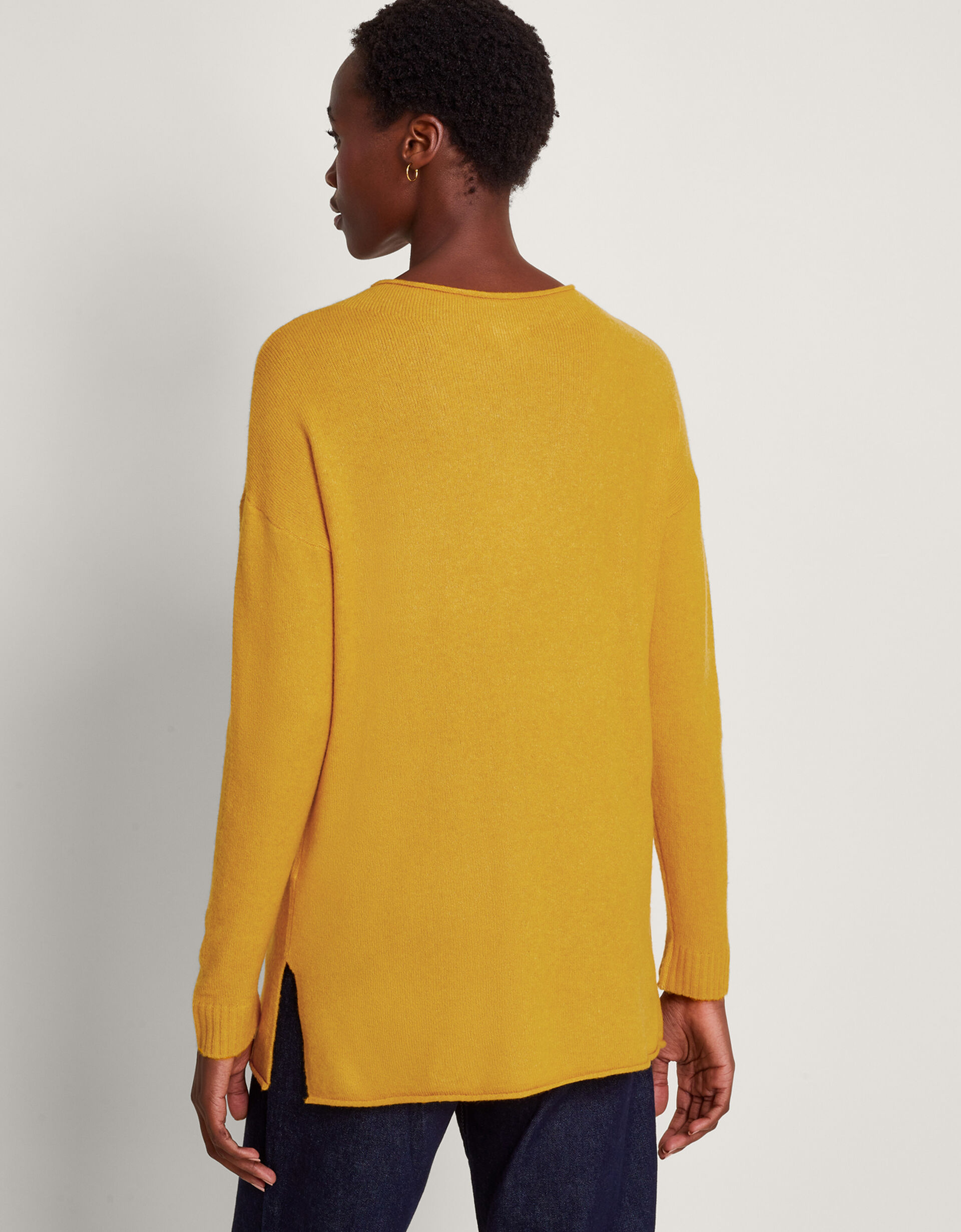Pia Pocket Jumper Yellow | Jumpers | Monsoon UK.