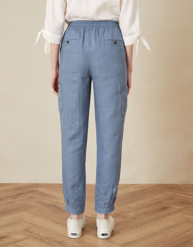 Poppy Linen Joggers Blue | Trousers & Leggings | Monsoon UK.