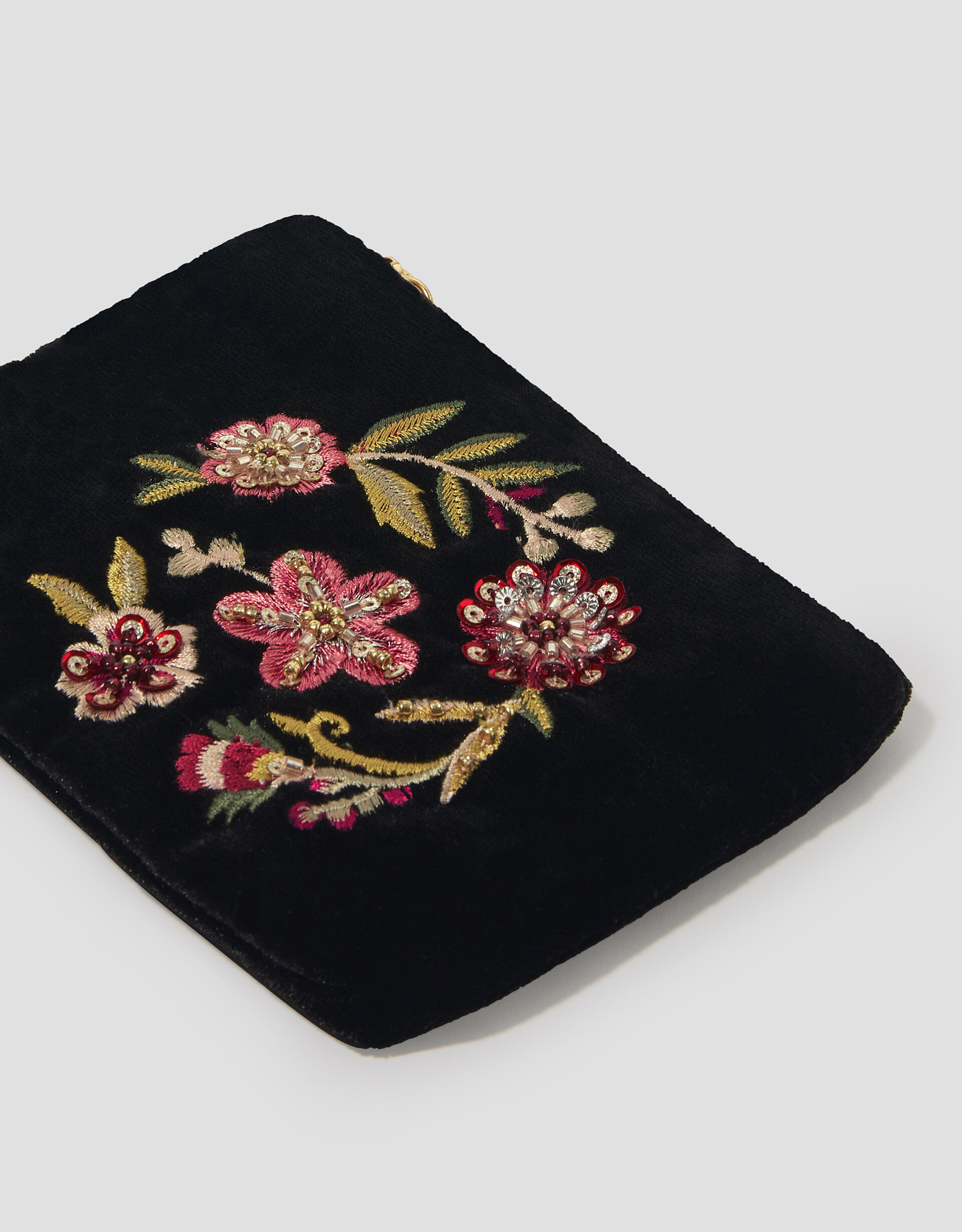 Floral Embellished Velvet Coin Purse | Bags & Purses | Monsoon UK.