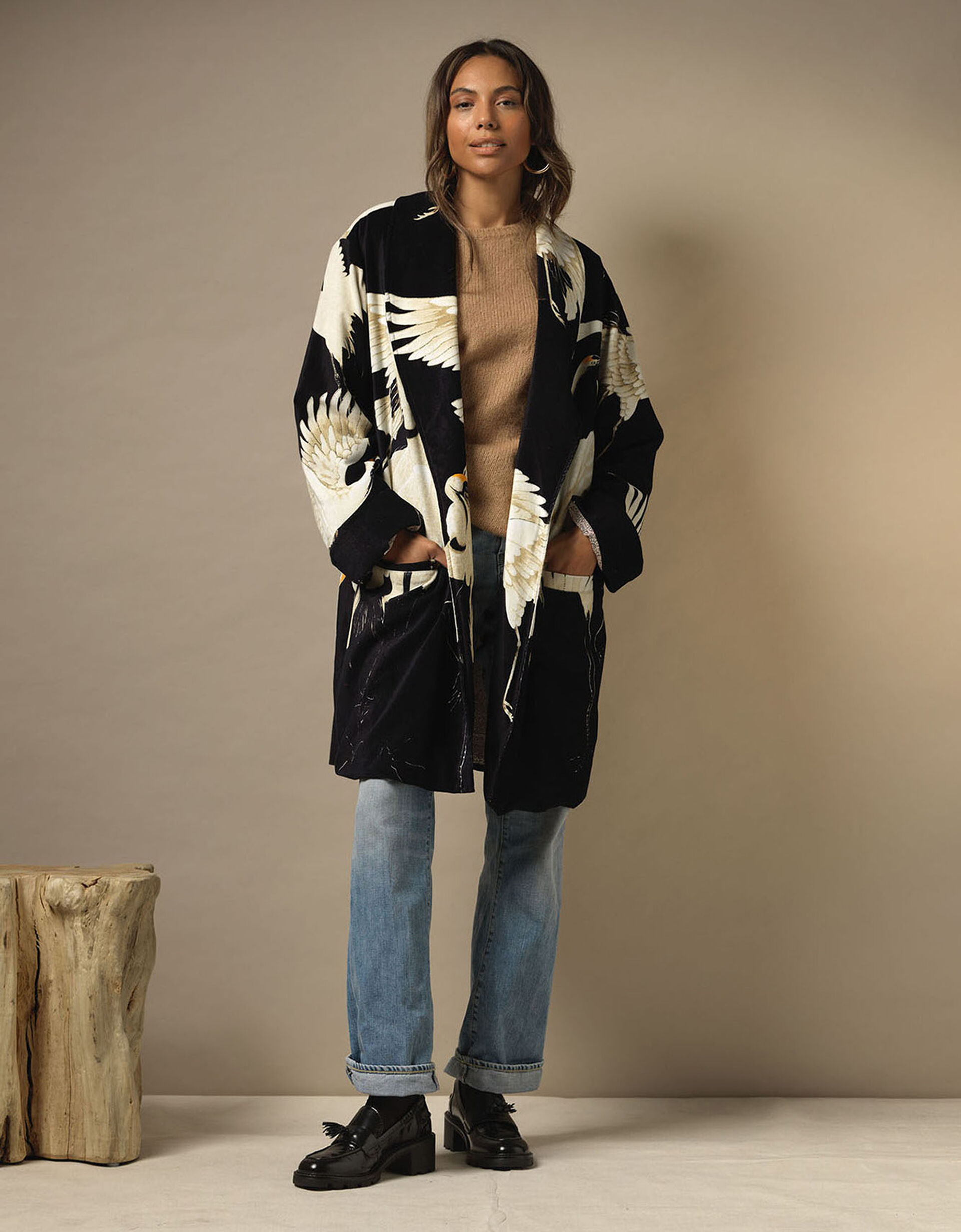 One Hundred Stars Stork Print Jacket