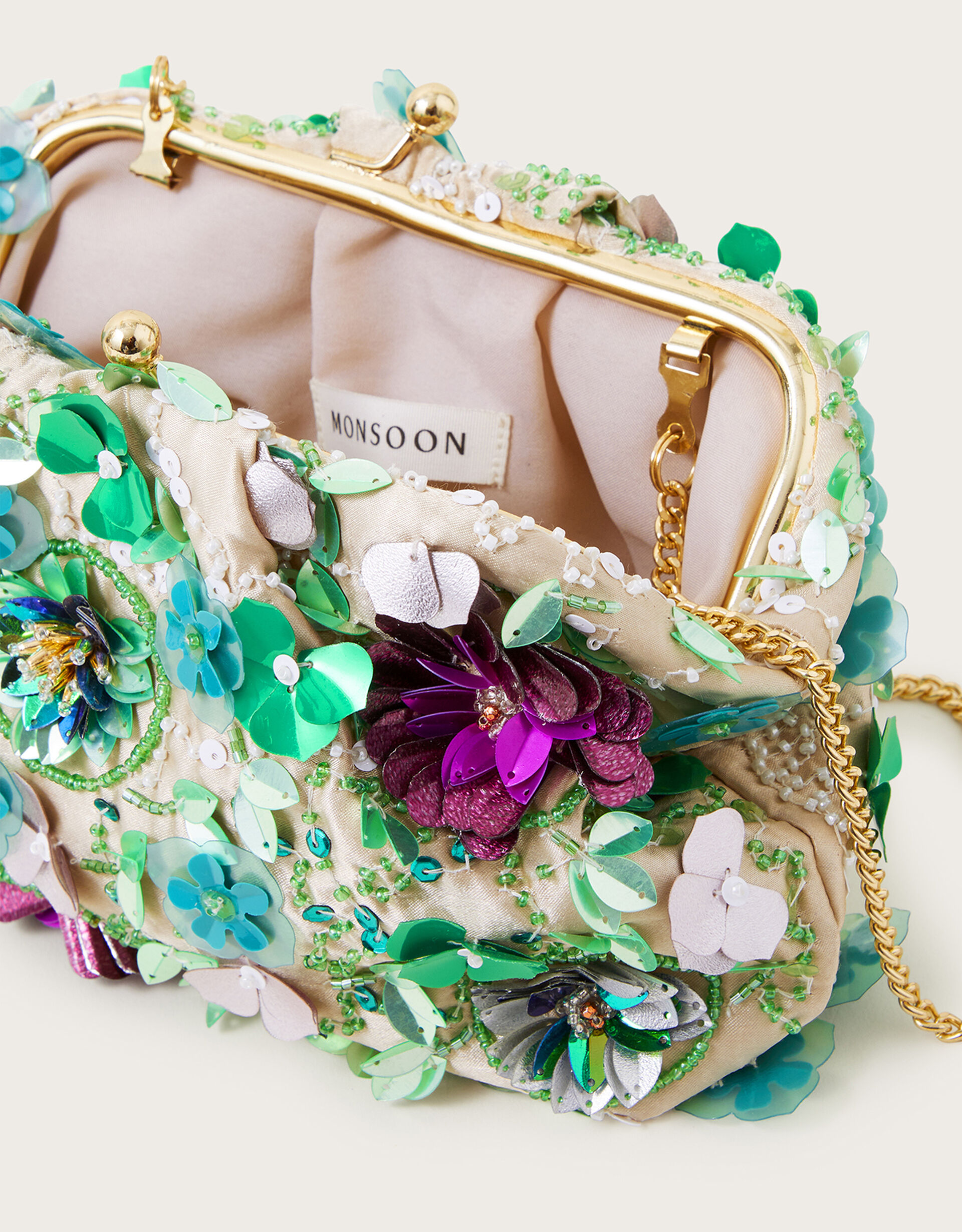 Floral Embellished Clutch Bag
