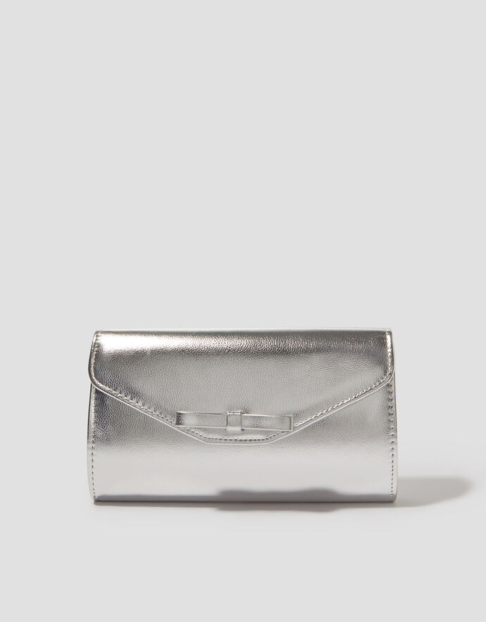 Selena Bow Metallic Clutch Bag | Bags & Purses | Monsoon UK.