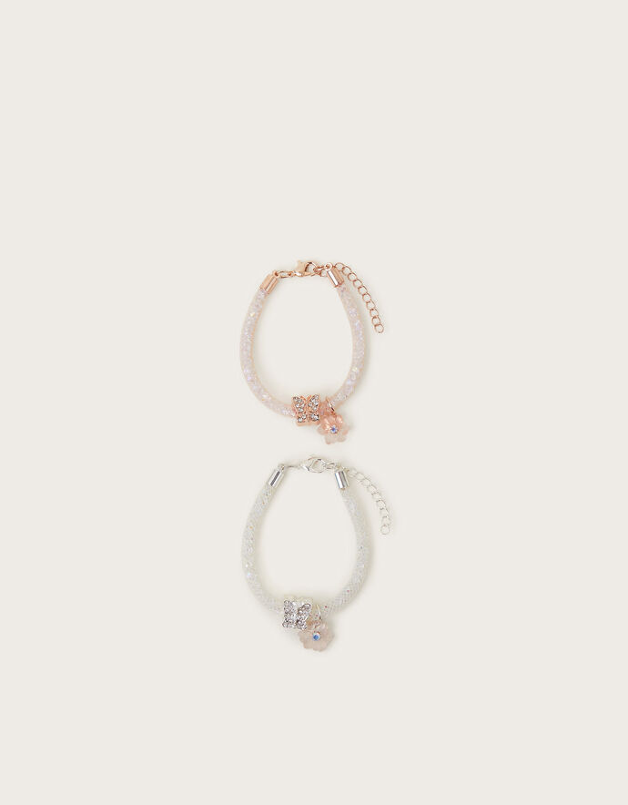 2-Pack Crystal Tube Charm Bracelets | Accessories | Monsoon UK.