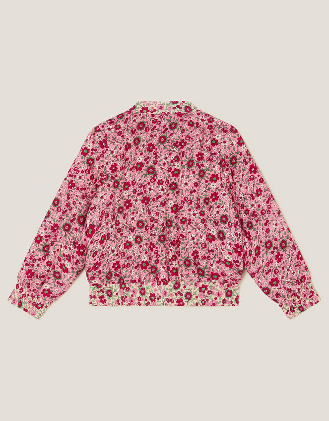 Floral Print Bomber Jacket Pink | Girls' Coats & Jackets | Monsoon UK.