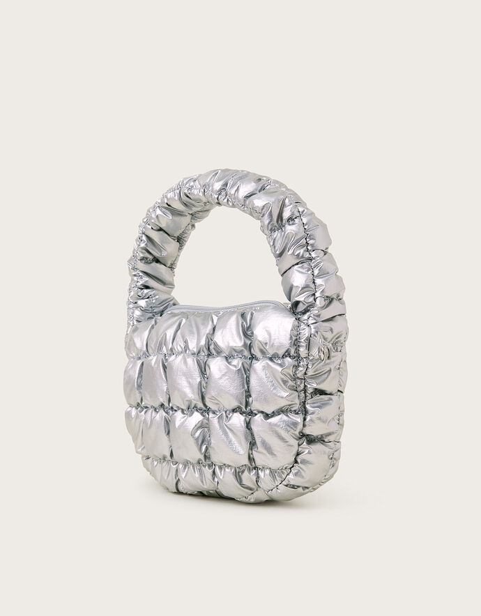 Quilted Metallic Tote Bag