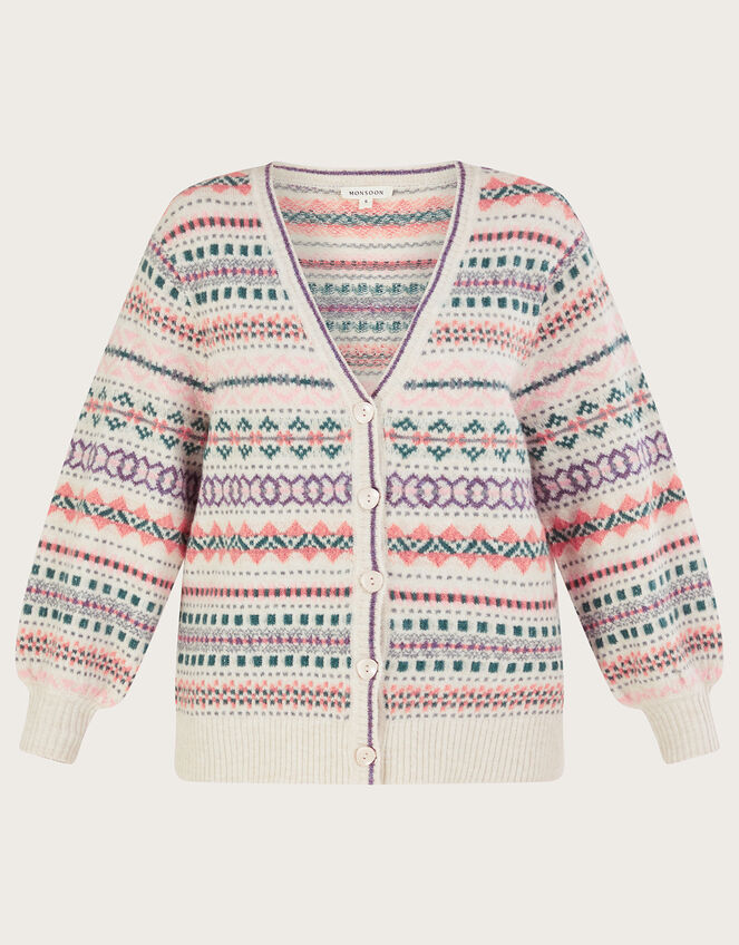 Fair Isle Cardigan Ivory | Cardigans | Monsoon UK.