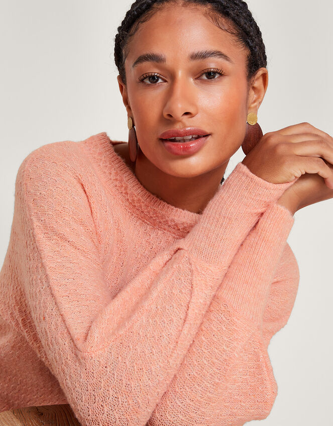 Supersoft Stitch Jumper with Recycled Polyester Orange | Knitwear ...