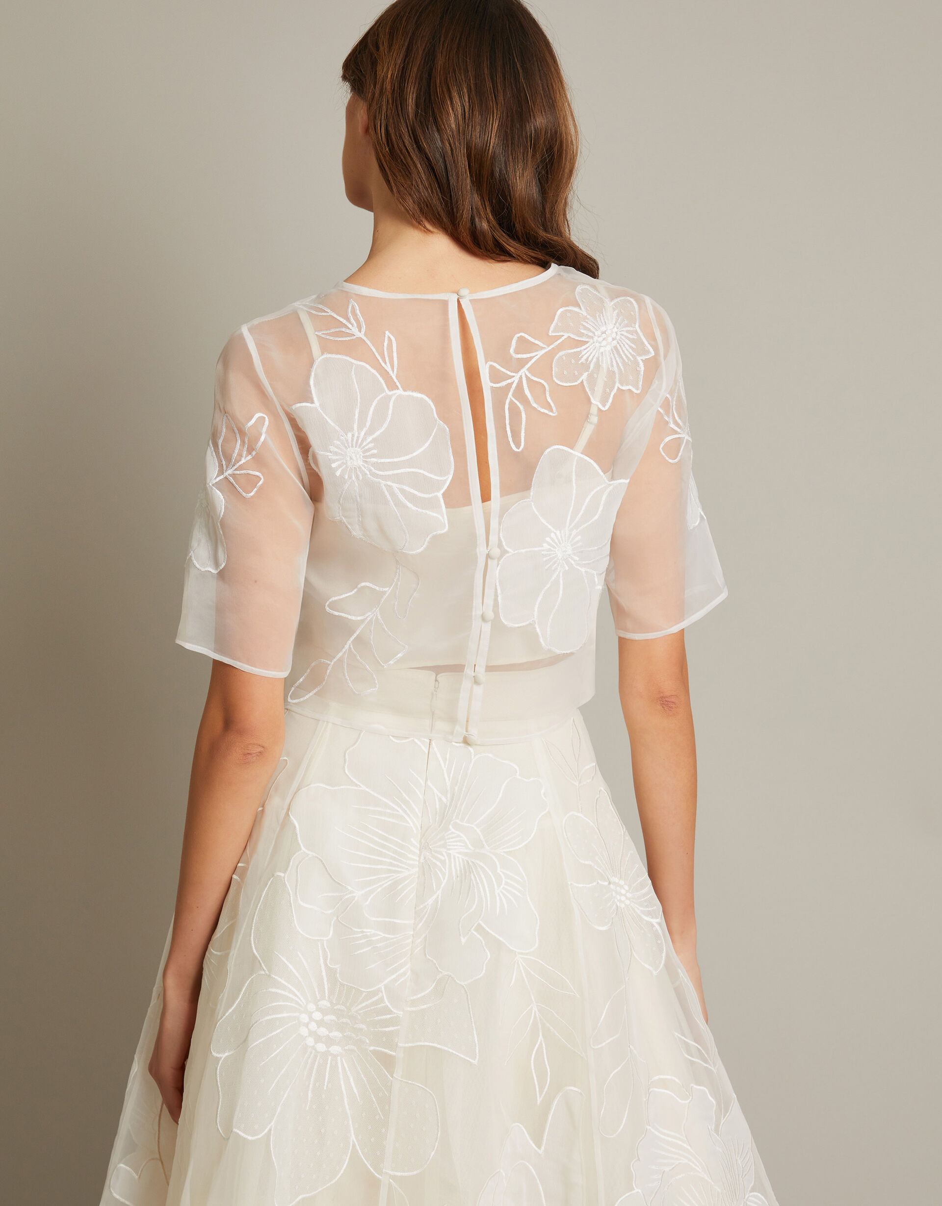 Rosie Lace Floral Bridal Top Ivory | Blouses & Shirts | Monsoon UK.