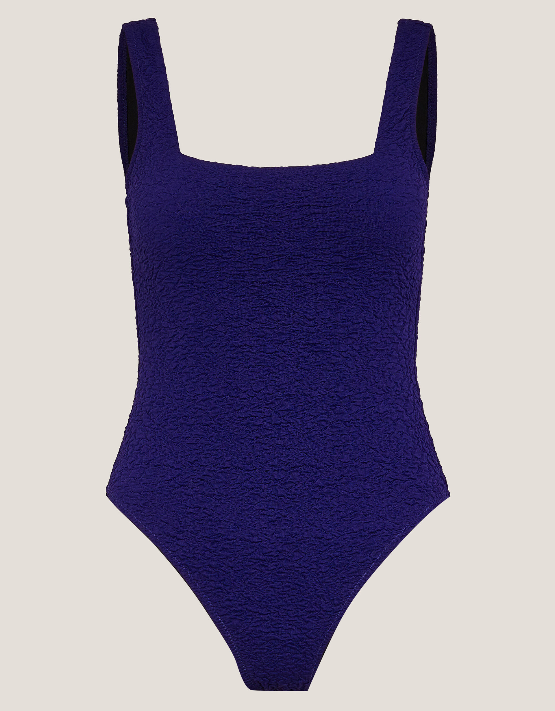 Kylee Textured Square Neck Swimsuit Blue