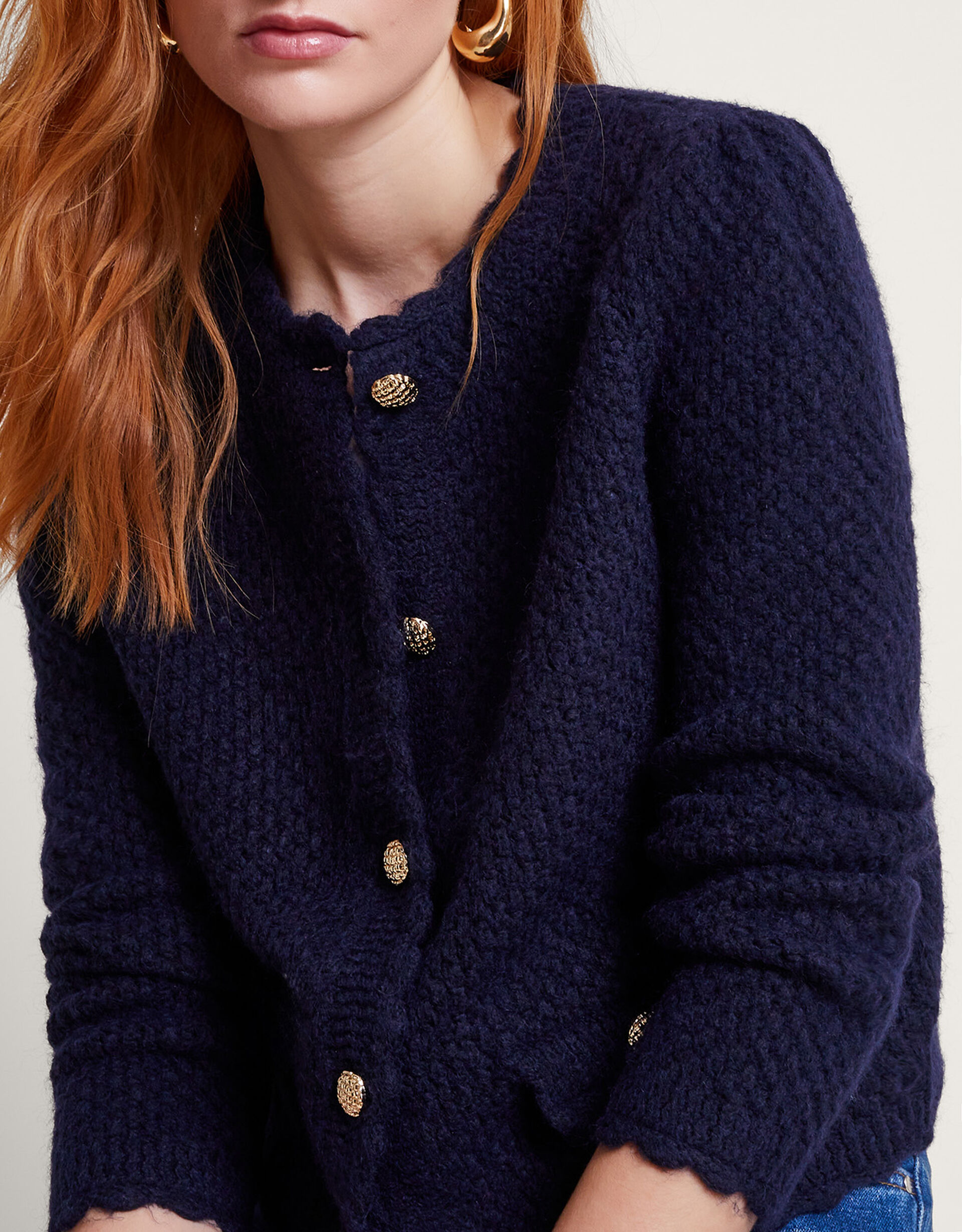 Suki Stitch Cardigan Blue | Monsoon UK Navigation Catalog | Monsoon UK.
