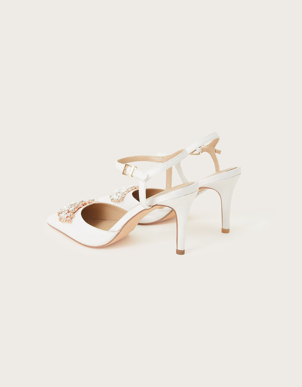 Two-Part Diamante Trim Bridal Shoes Ivory | Women's Shoes | Monsoon UK.
