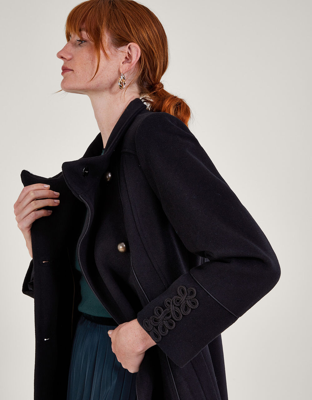 Mya Military Coat Black | Women's Coats | Monsoon UK.