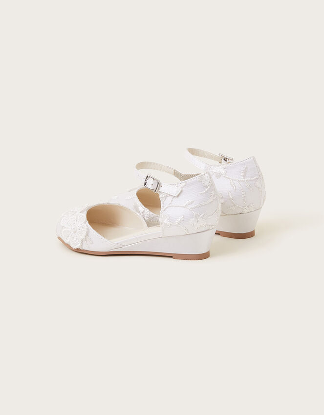 Essie Lacey Flower Wedges Ivory | Girls' Shoes & Sandals | Monsoon UK.