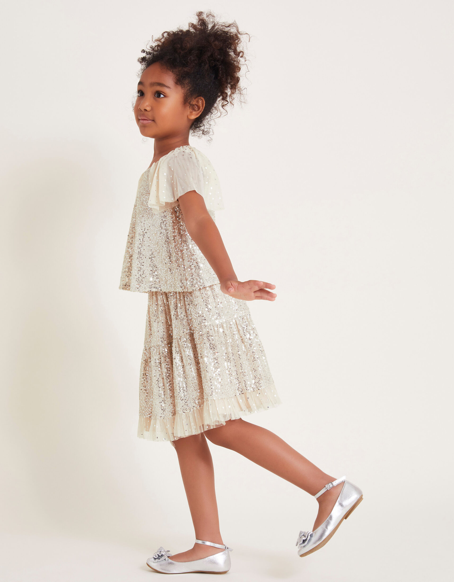 Adele Sequin Skirt Natural | Girls' Skirts & Shorts | Monsoon UK.