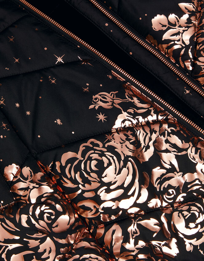 Fiorella Foil Border Coat Gold | Girls' Coats & Jackets | Monsoon UK.