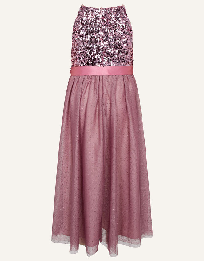 Truth Sequin Dress in Recycled Polyester Pink