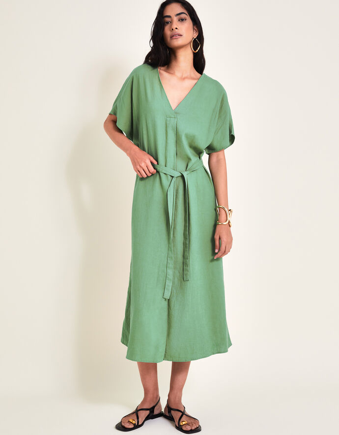 Verity Belt Dress Green