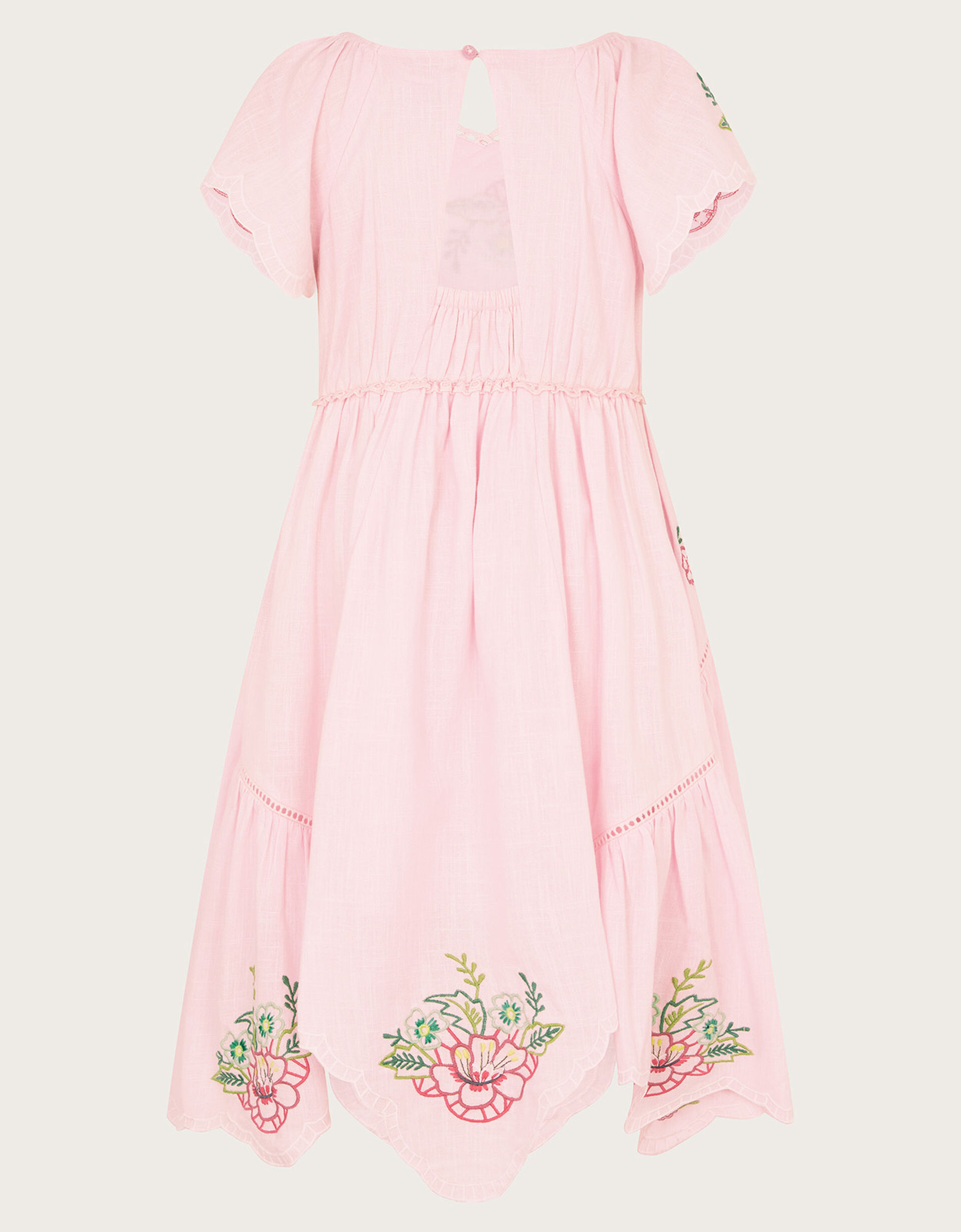 Boutique Embroidered Cutwork Dress Pink | Girls' Dresses | Monsoon UK.