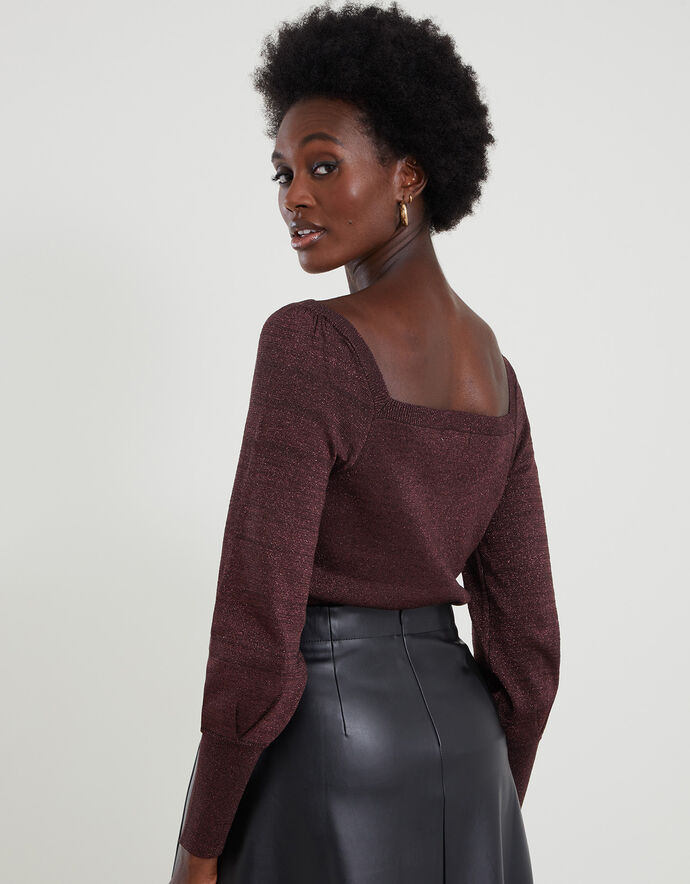 Metallic Sweetheart Jumper with LENZING™ ECOVERO™ Bronze