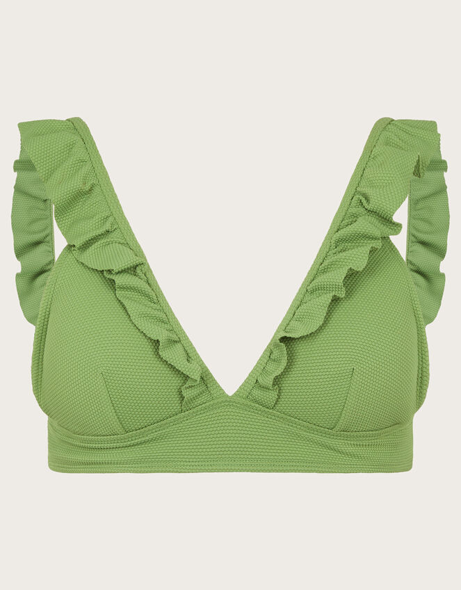 Nina Ruffle Bikini Top Green | Bikini tops | Monsoon UK.