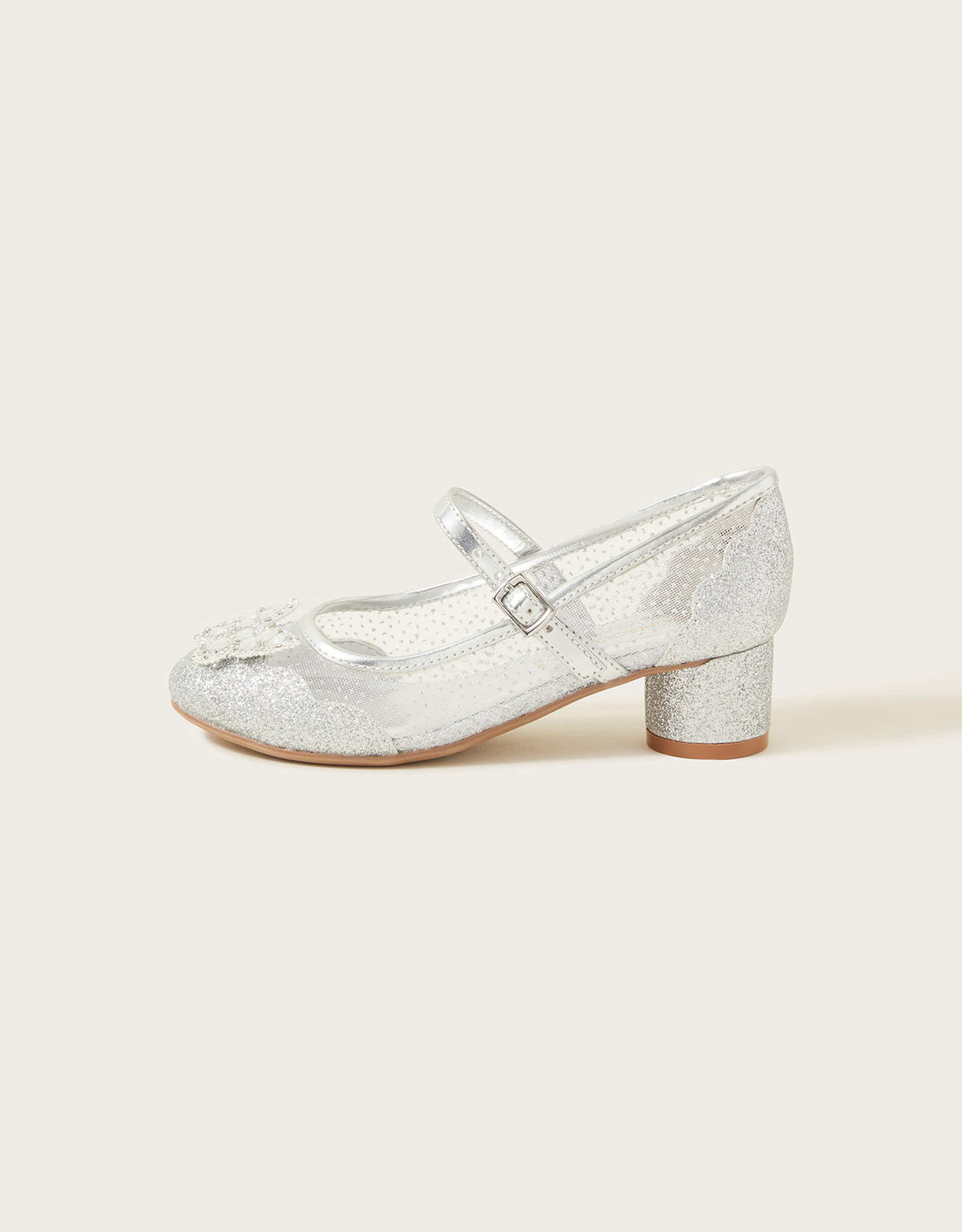 Princess Butterfly Heels Silver