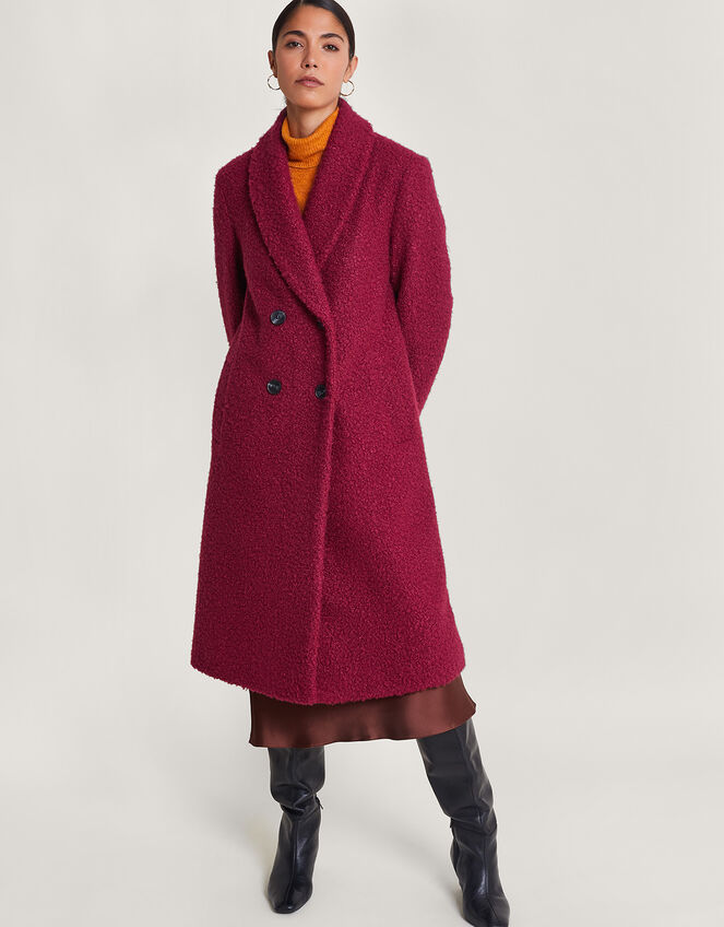 Bobbie Boucle Coat Red