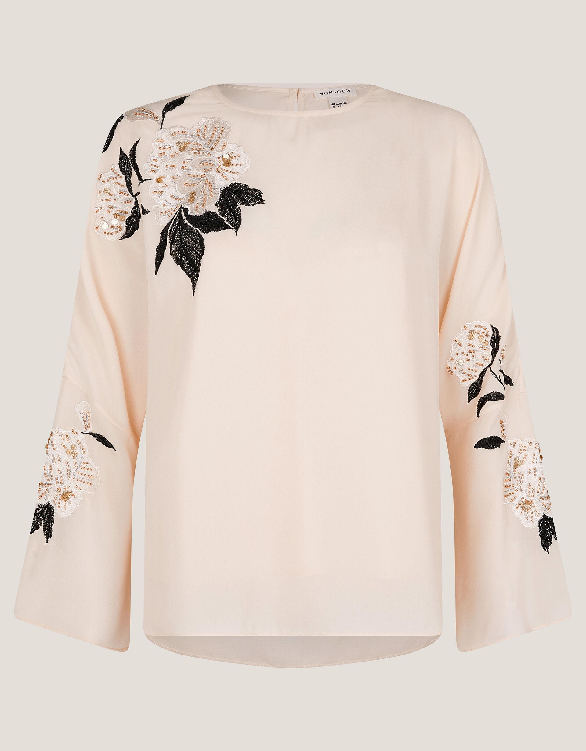 Ariah Floral Embellished Blouse Cream | Blouses & Shirts | Monsoon UK.