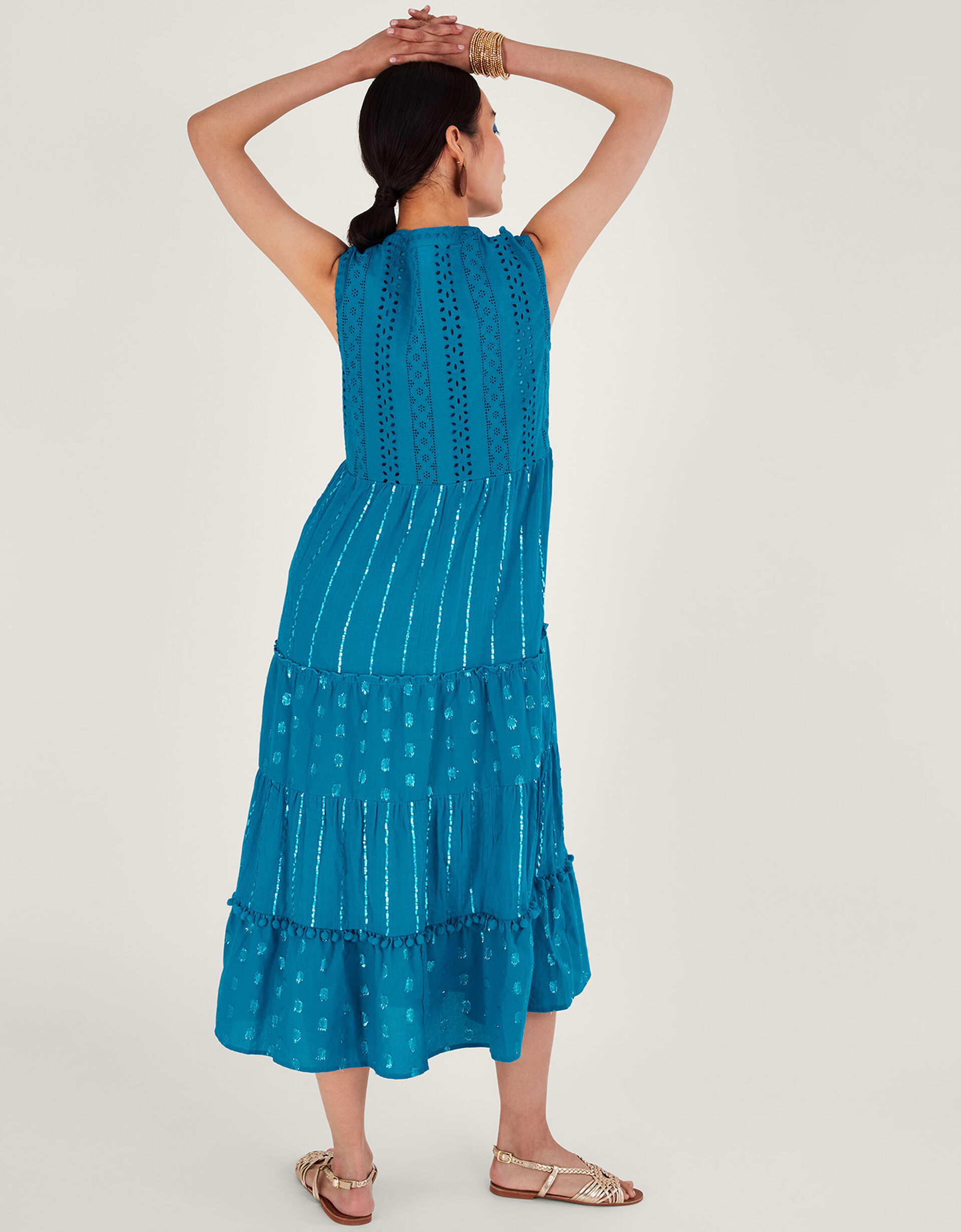 Sidne Sleeveless Midi Kaftan Blue
