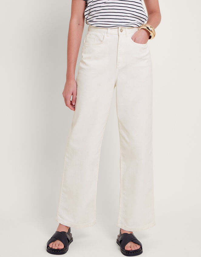 Ruby Wide Leg Jeans Natural | Trousers & Leggings | Monsoon UK.