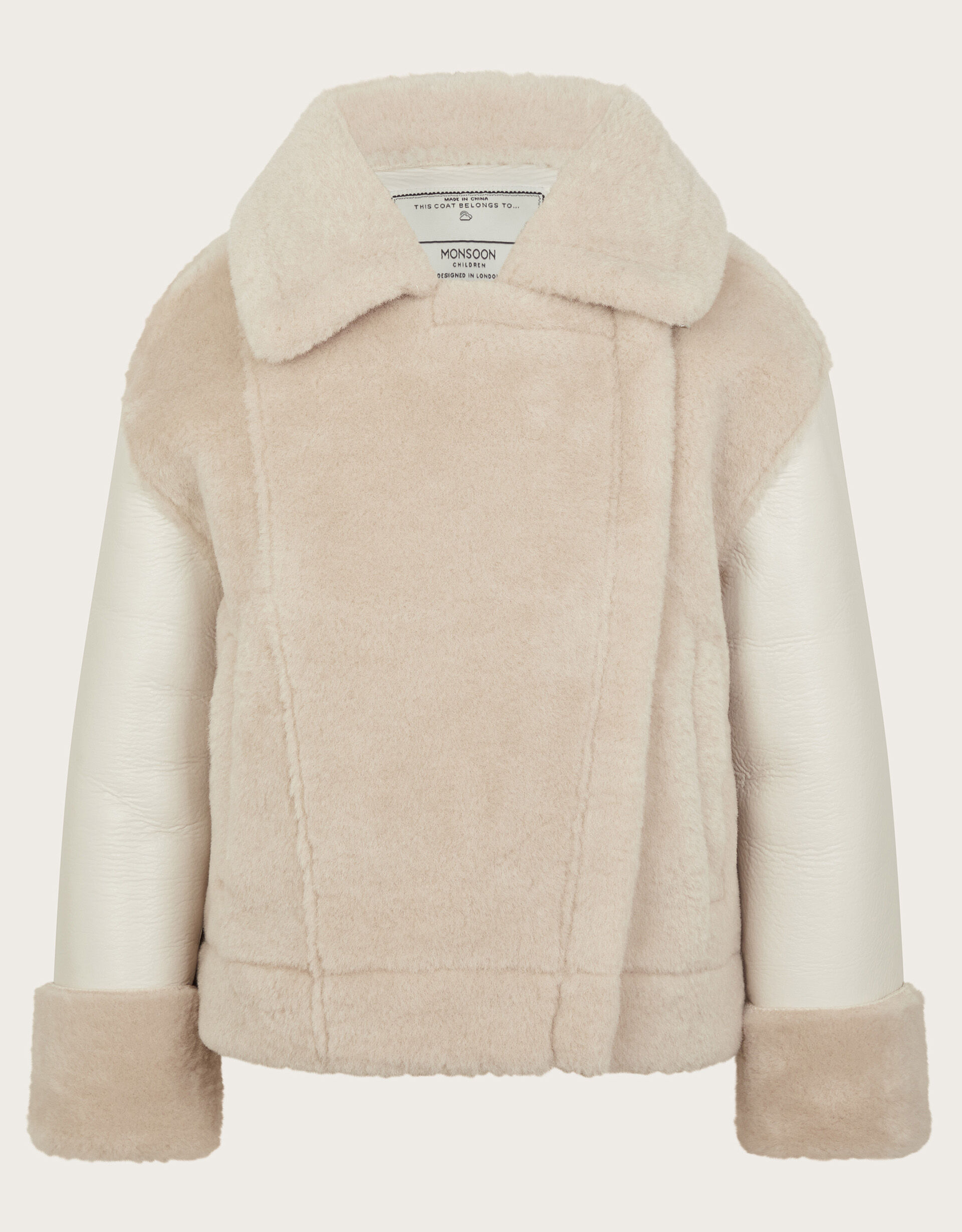 Aviator Jacket Cream | Girls' Coats & Jackets | Monsoon UK.
