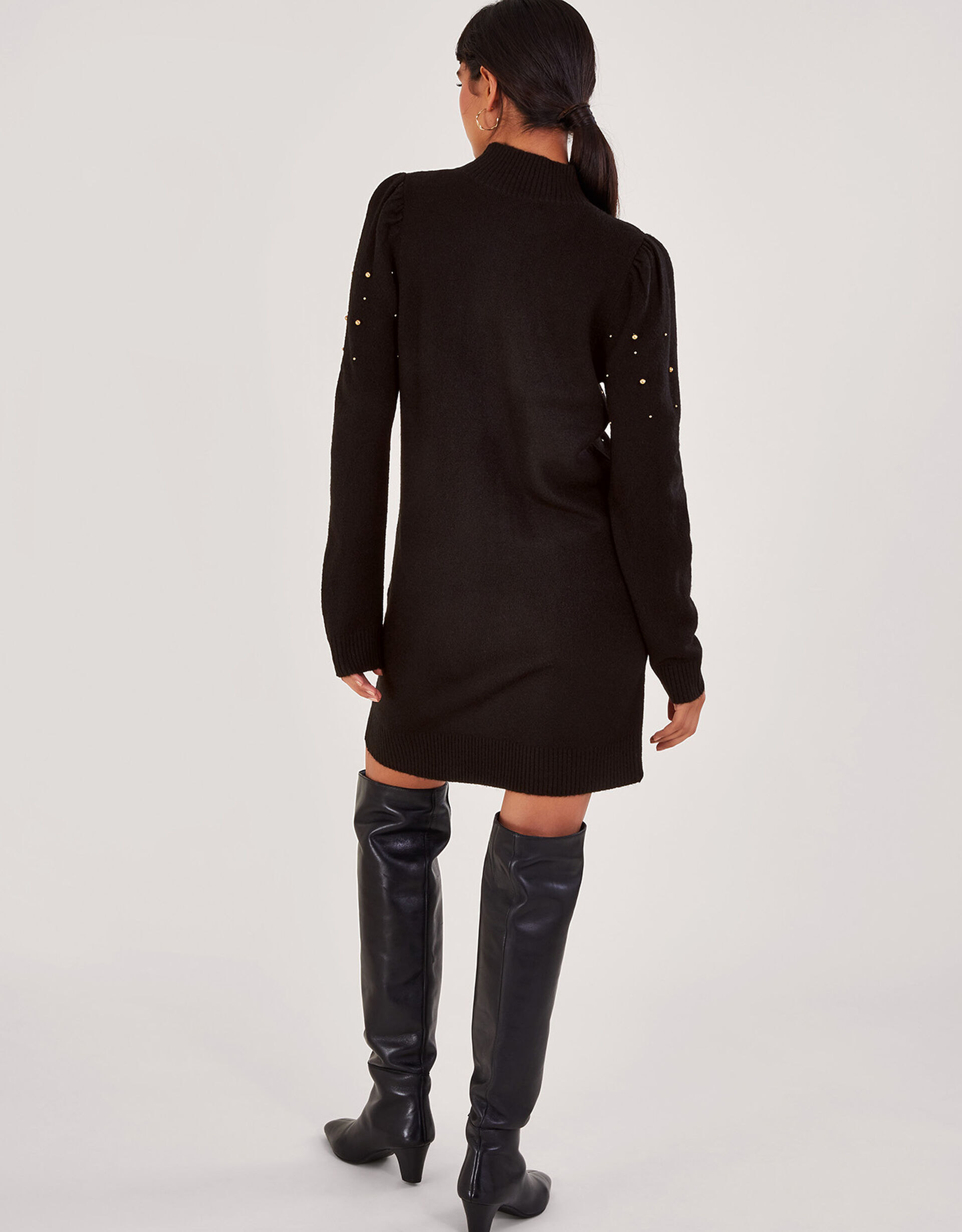 Payal Pearl Dress Black