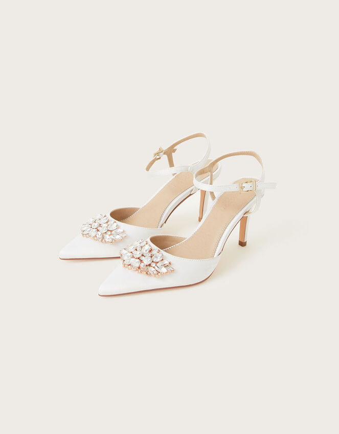 Two-Part Diamante Trim Bridal Shoes Ivory | Women's Shoes | Monsoon UK.