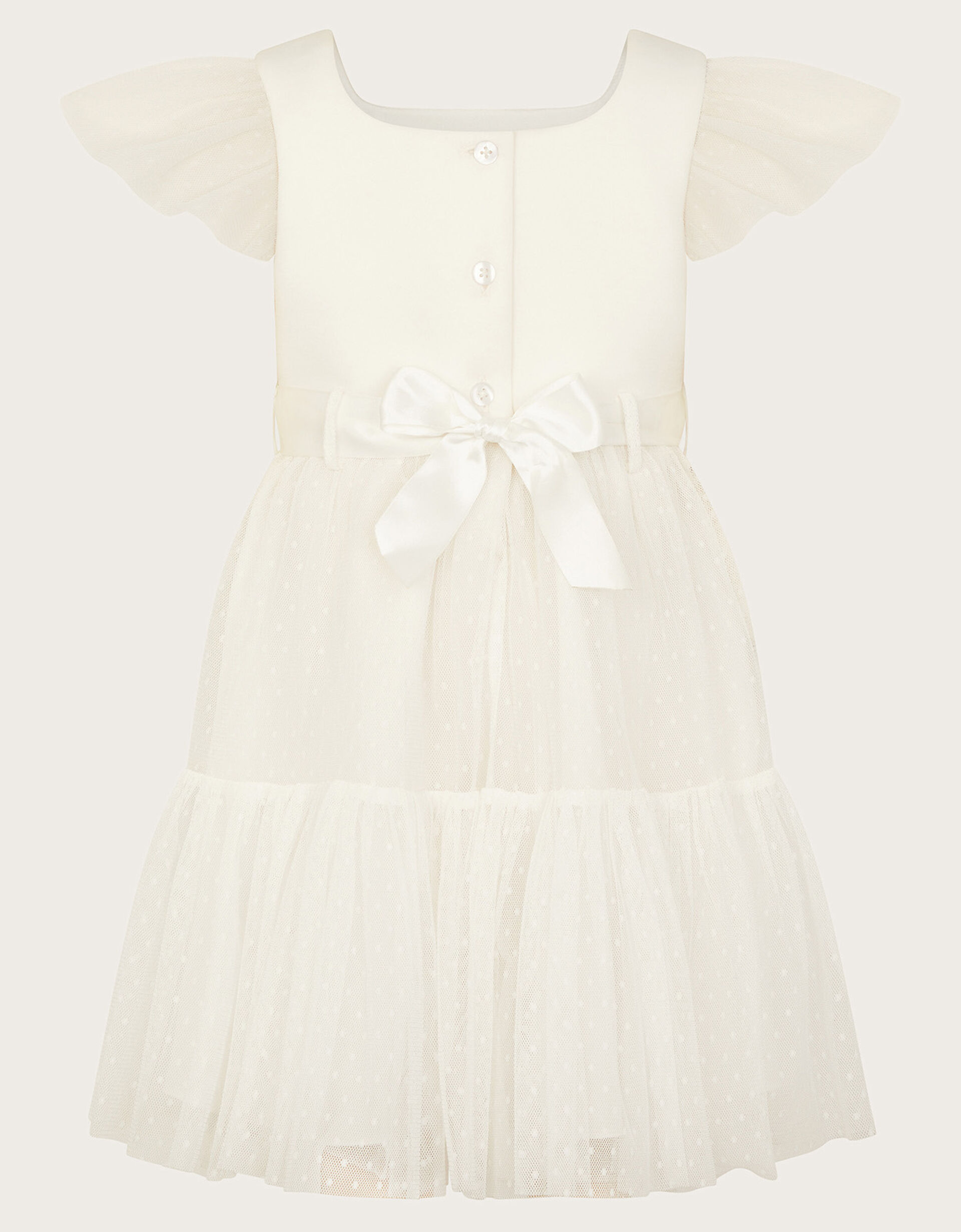 Baby Catrina Scuba Dress Ivory | Baby Girl Dresses | Monsoon UK.