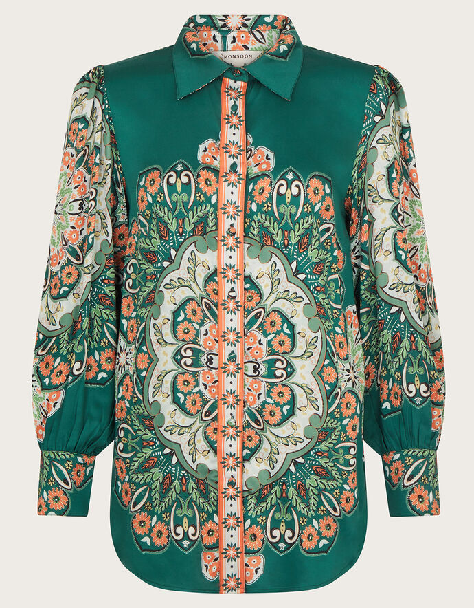 Lumi Print Blouse Green
