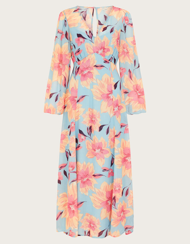 Lilith Floral Print Dress Blue | Evening Dresses | Monsoon UK.