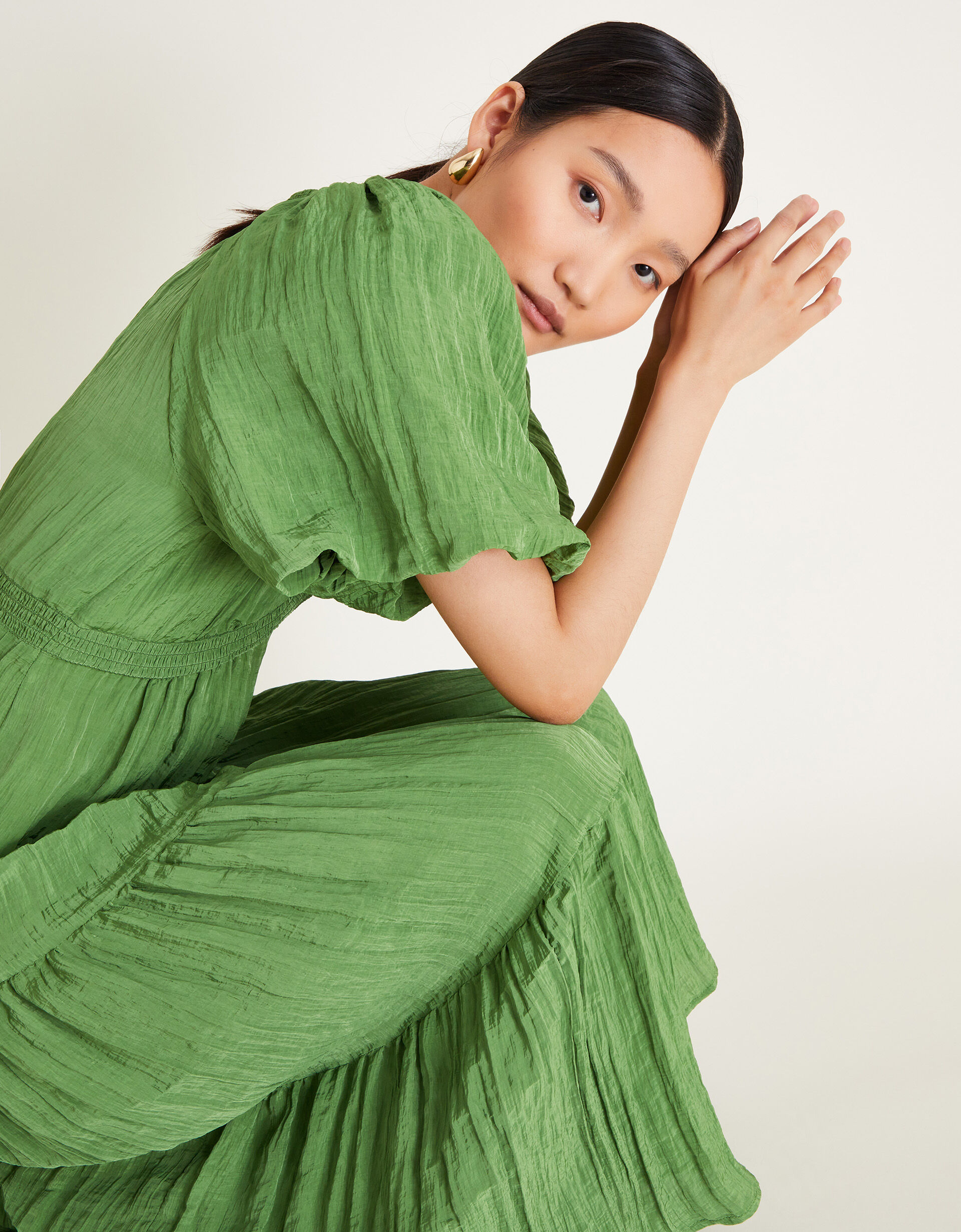 Lydia Tea Dress Green | Day Dresses | Monsoon UK.