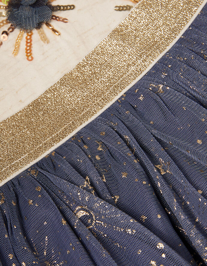 Celestial Top and Skirt Set Blue