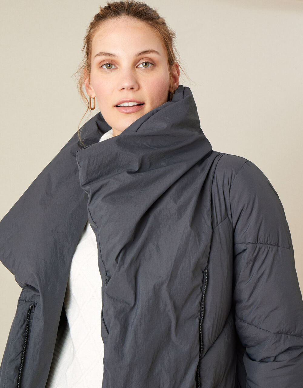 Mackenzie Padded Maxi Coat Grey | Coats & Jackets | Monsoon UK.