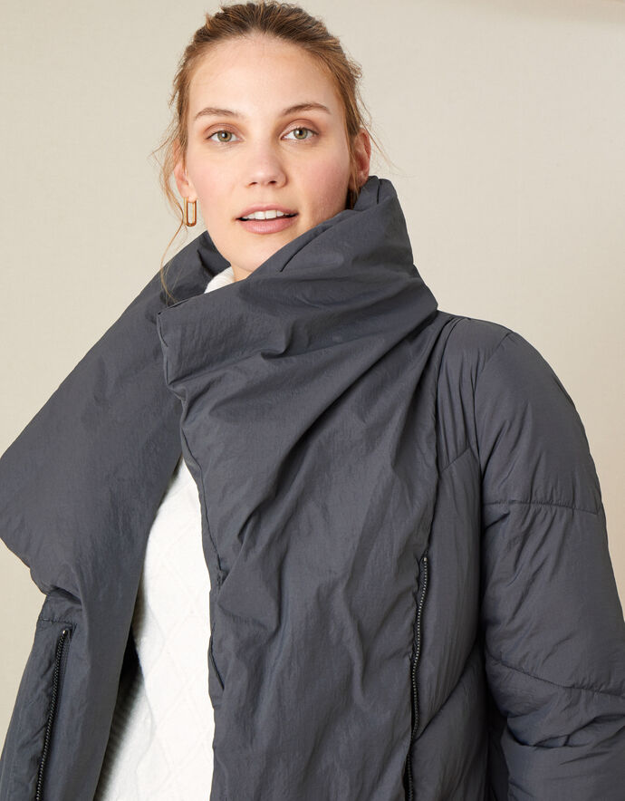 Mackenzie Padded Maxi Coat Grey