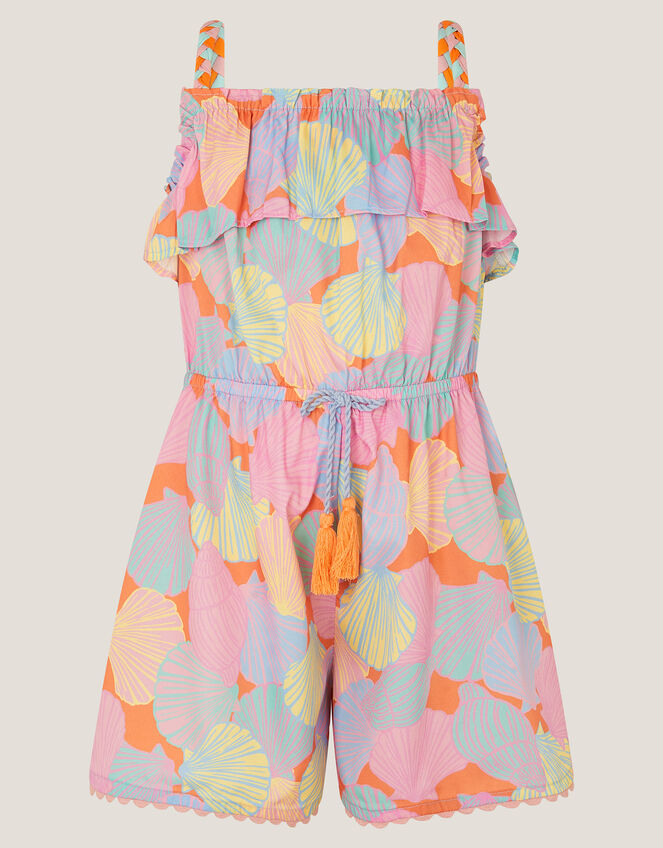 Shell Print Strappy Playsuit Multi | Girls' Beach & Swimwear | Monsoon UK.