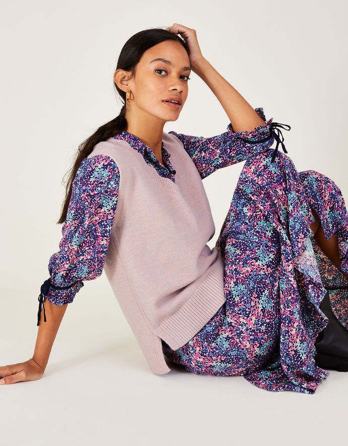 Scallop Edge Tabard Pink