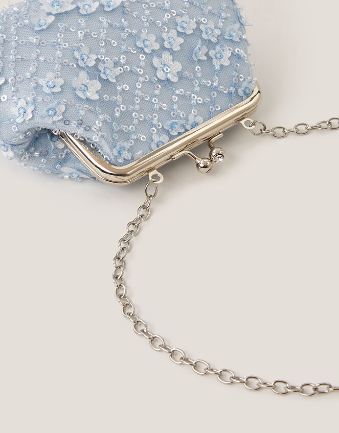 Taylor Beaded Clip Frame Bag Blue | Accessories | Monsoon UK.