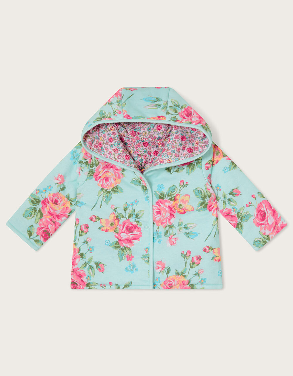 Newborn Reversible Hooded Jacket Pink | Coats & Jackets | Monsoon UK.