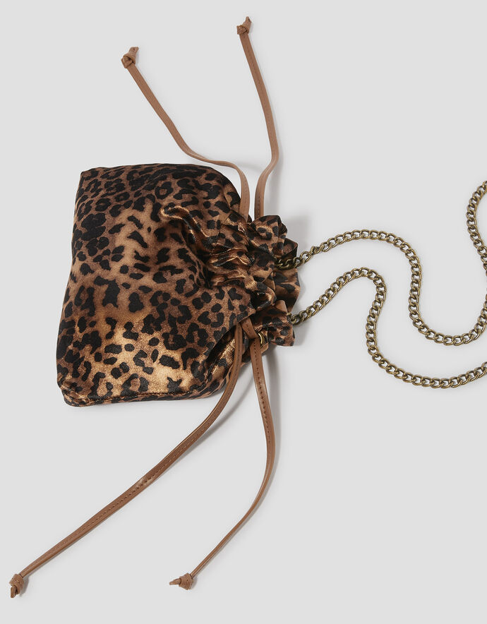 Lisa Leopard Print Pouch Bag