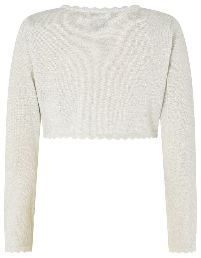 Niamh Shimmer Crop Cardigan Silver | Girls' Cardigans | Monsoon UK.